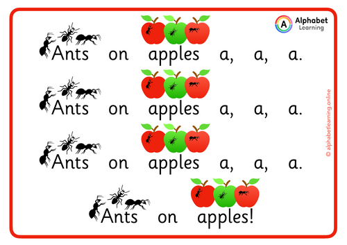 Ants on apples x26 Alphabet Rhymes A-Z Set | Teaching Resources