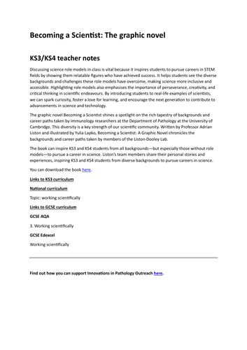 Becoming a Scientist: The graphic novel | Teaching Resources