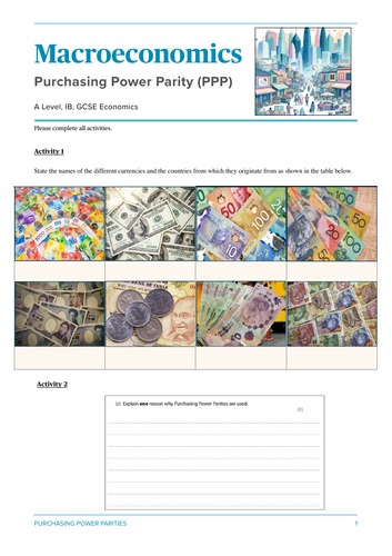 Purchasing Power Parity Economics Teaching Resources