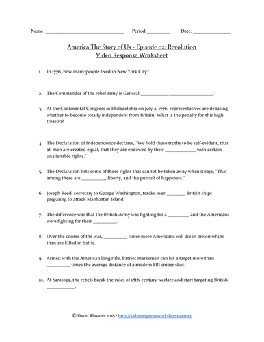 America The Story of Us - Ep 2: Revolution | Teaching Resources