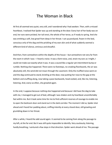 Woman in Black 11+ Paper and Lesson | Teaching Resources