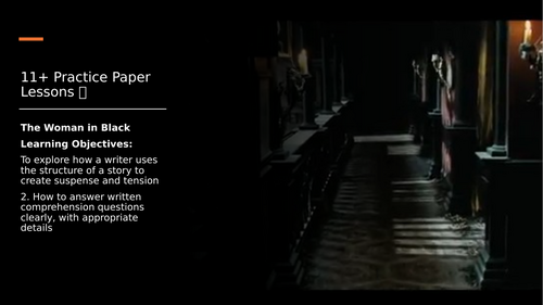 Woman in Black 11+ Paper and Lesson | Teaching Resources