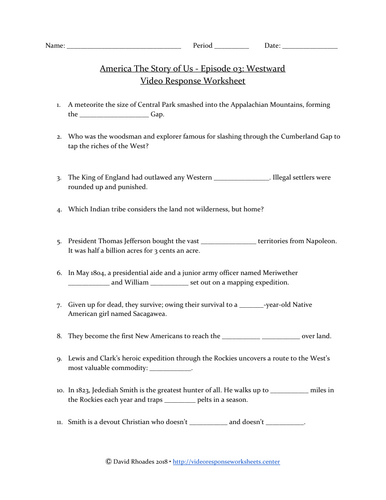 America The Story of Us - Ep 3: Westward | Teaching Resources