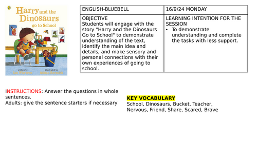 Harry and the Dinosaurs Go to School | Teaching Resources