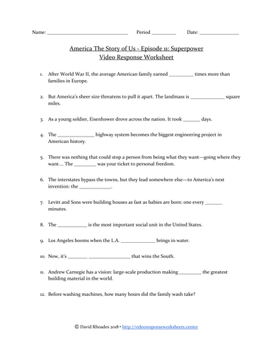 America The Story of Us - Ep 11: Superpower | Teaching Resources