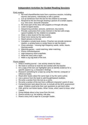 Guided Reading Lots of Ideas To Encourage Kids To Read Literacy ...