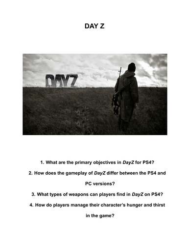 Day Z English Writing | Teaching Resources