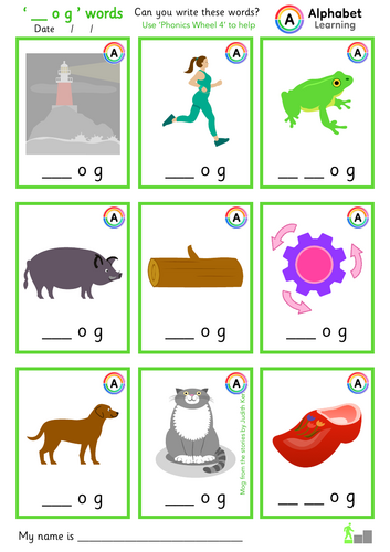 CVC 'og' Words Activity (Phase 2/3 Words) | Teaching Resources
