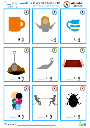 CVC 'ug' Words Activity (Phase 2/3 Words) | Teaching Resources