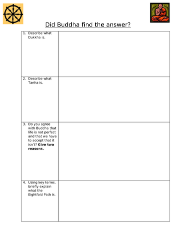 Buddhism - Suffering (Four Noble Truths & Eightfold Path) | Teaching ...