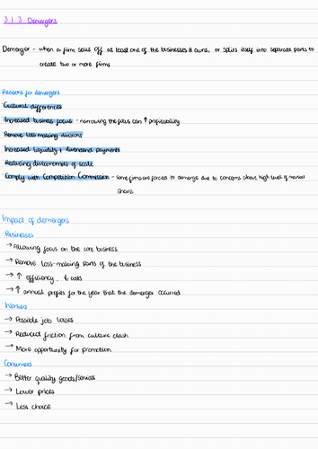 A-Level Edexcel Economics A - 3.1 Business growth | Teaching Resources