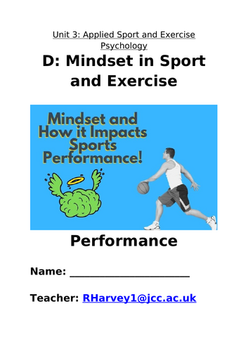BTEC Level 3 Sport and Exercise Science - Unit 3: Applied Sports ...