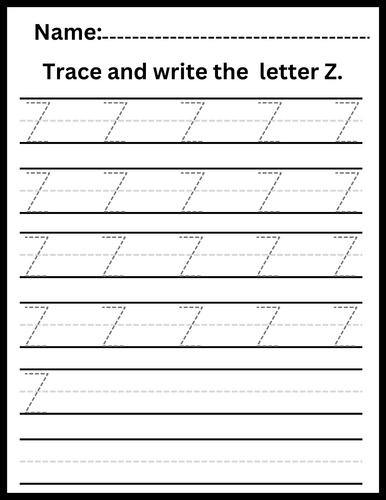 Beginning with the Letter Z|Letter Z Recognition and Handwriting|Letter ...