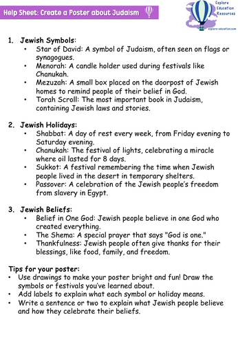 KS1 Reviewing my Judaism Knowledge - Outstanding RE Lesson | Teaching ...