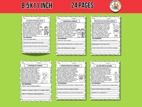 Christopher Columbus Day Reading Comprehension Passages and Questions ...