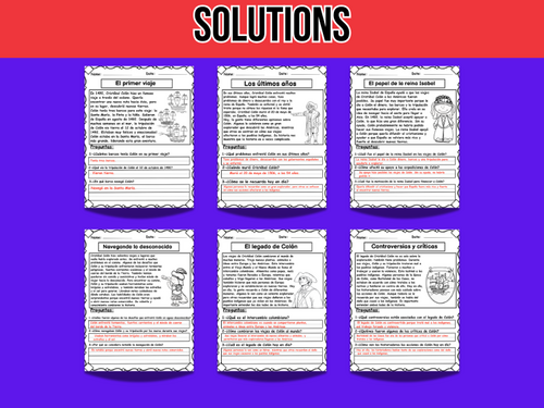 Christopher Columbus Day Reading Comprehension Passages and Questions ...