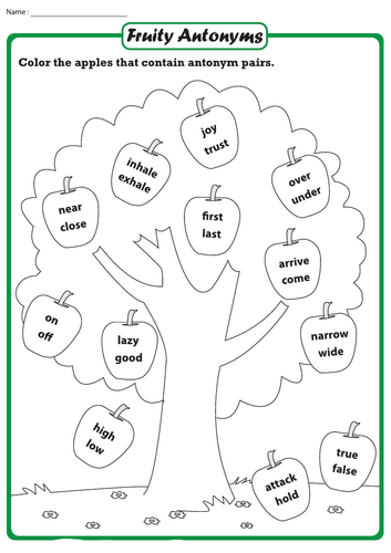 Engaging Antonyms Worksheets | Teaching Resources