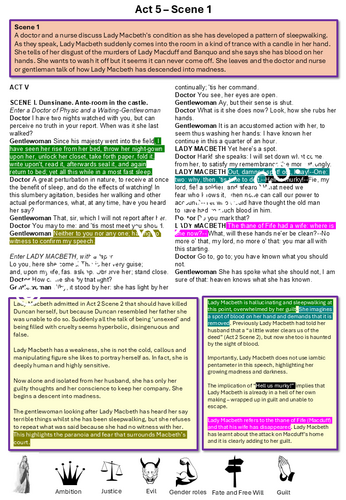 Macbeth Act 5 Annotated | Teaching Resources