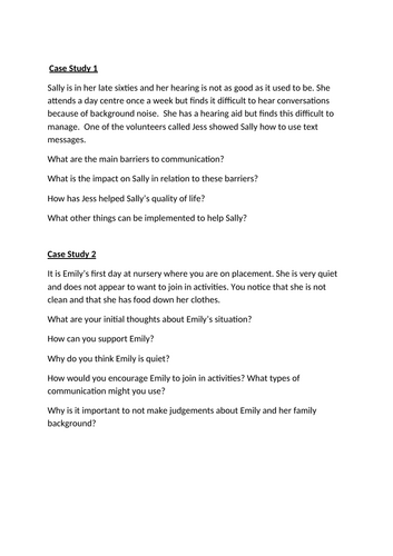 Effective Communication in Health and Social Care - Unit 3 - BTEC Level 2 Health and Social Care ...