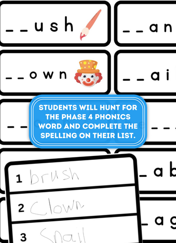 Phonics Outdoor Spelling Activity - Fun & Engaging Phase 4 Phonics ...