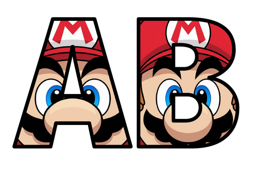 NEW Nintendo Mario (Movie) Character Lettering Set Instant Display ...