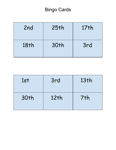 Festivals and Ordinal Numbers ESOL Pre-Entry/Entry 1 ESL/EFL | Teaching ...