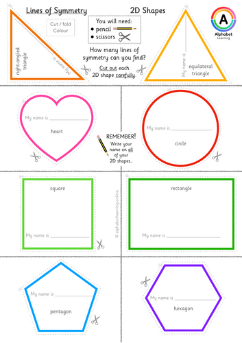 Lines of symmetry 2D shapes investigation | Teaching Resources