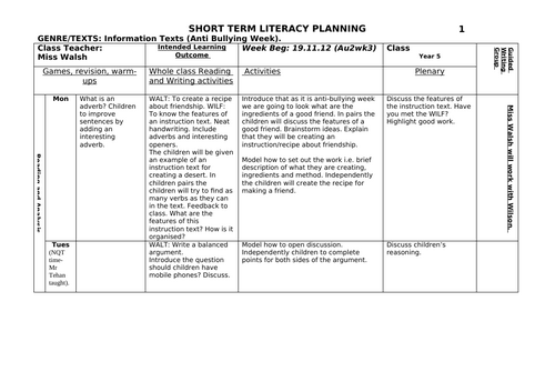 Literacy Planning Year 6 English Newspaper Reports Instructional ...