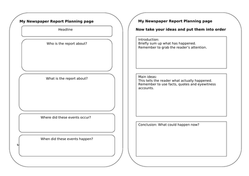 Literacy Planning Year 6 English Newspaper Reports Instructional ...