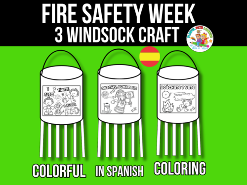 Spanish Fire Safety Week Activities Crafts And Art Project Windsock ...