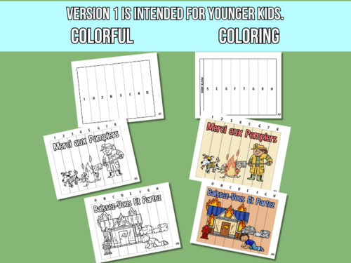 French Fire Safety Week Agamograph Art Coloring Activities | Teaching ...