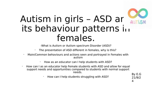 Autism in females - how to help students in the classroom and ...