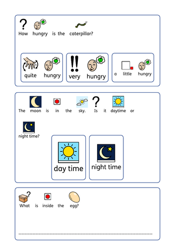 The Hungry Caterpillar - KS1 Comprehension Questions - Widget Based ...