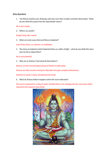 Hinduism - Hindu Gods - The Trimurti - Shiva The Destroyer | Teaching ...