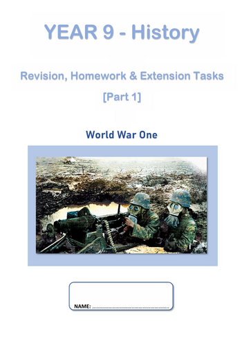 The First World War Homework Booklet. | Teaching Resources
