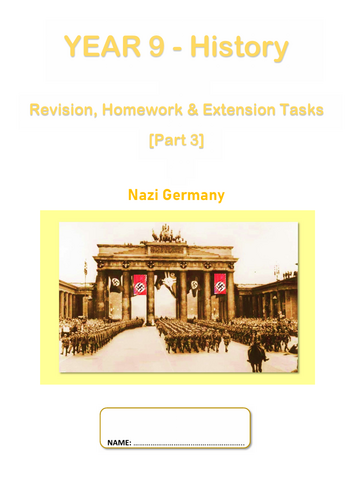 Nazi Germany Homework Booklet | Teaching Resources