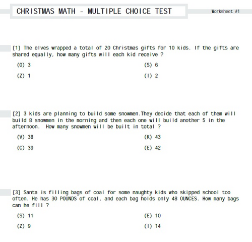 CHRISTMAS MATH - WORD PROBLEMS - ALL FOUR OPERATIONS | Teaching Resources