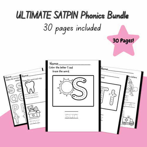 Ultimate 30 SATPIN Phonics Worksheets | Teaching Resources