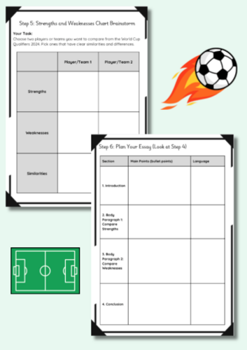 Football World Cup Qualifiers 2024 English Comparative Writing Workbook ...