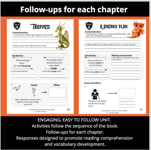 DRAGON MASTERS #1 Rise of the Earth Dragon NOVEL STUDY | Teaching Resources