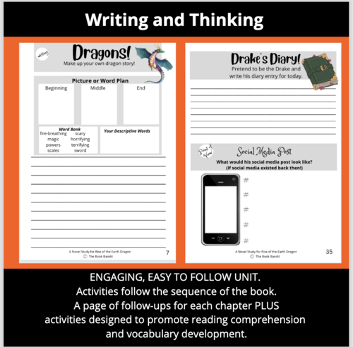 DRAGON MASTERS #1 Rise of the Earth Dragon NOVEL STUDY | Teaching Resources