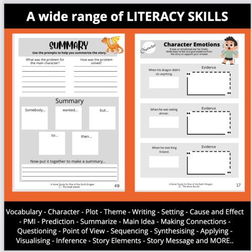 DRAGON MASTERS #1 Rise of the Earth Dragon NOVEL STUDY | Teaching Resources