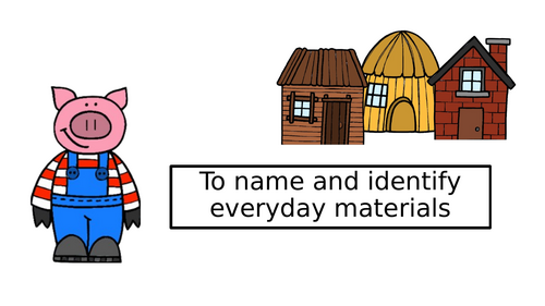 KS1 Materials complete unit The Three Little Pigs Building Corporation ...