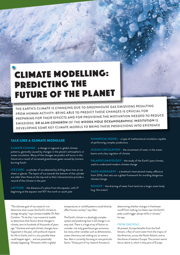 Edexcel IAL Unit 4 Models of Climate Change | Teaching Resources