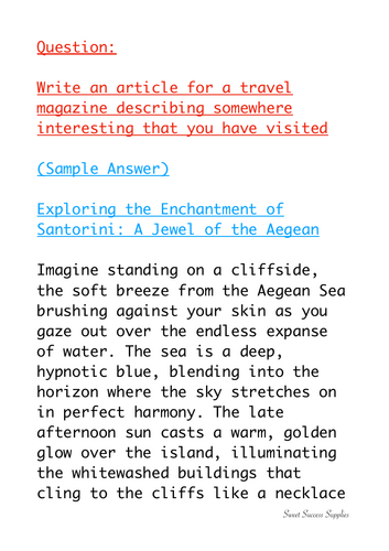 Write an article for a travel magazine describing somewhere interesting ...