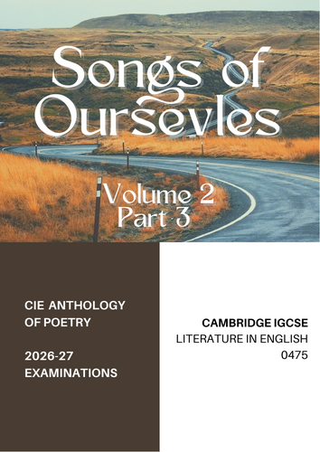 CIE Poetry Anthology Volume 2 Part 3 2026-27 | Teaching Resources