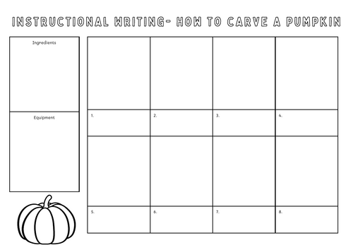Halloween Instructional Writing How to Carve a Pumpkin | Teaching Resources