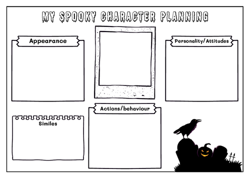Halloween Creative Writing - Describing a Spooky Character | Teaching ...