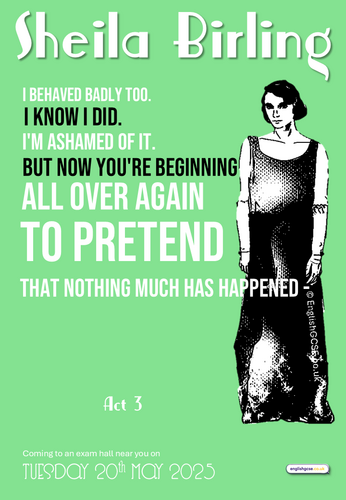 Sheila Birling An Inspector Calls | Teaching Resources