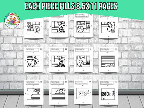 Spanish Fire Safety Week Collaborative Poster Art Coloring Pages ...